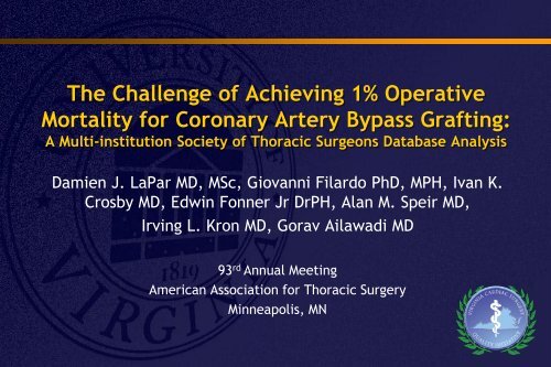 P Median STS PROM - American Association for Thoracic Surgery