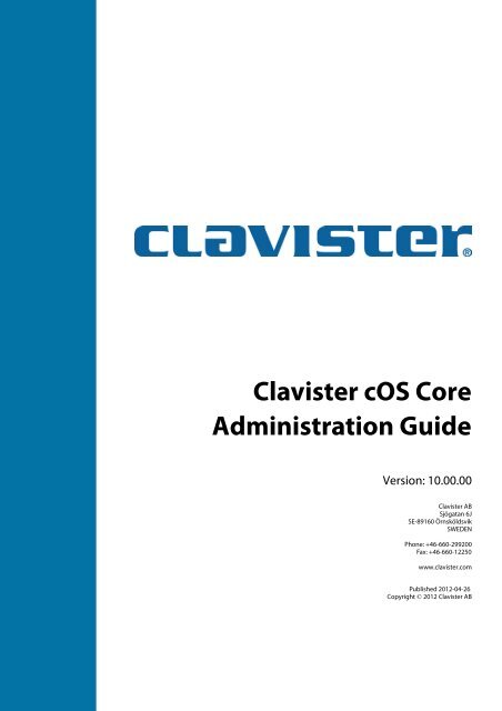 Clavister cOS Core Administration Guide