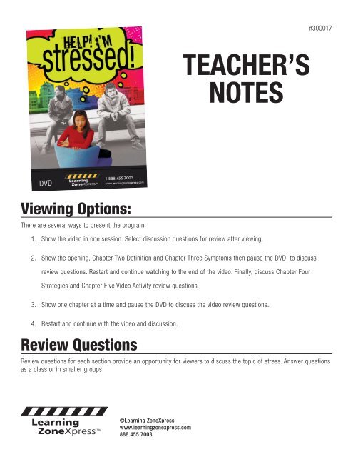 TEACHER'S NOTES - Learning Zone Express