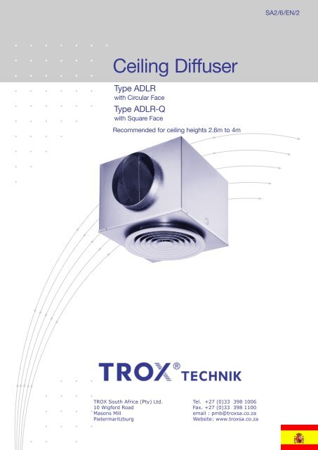 ADLR Ceiling Diffuser - TROX