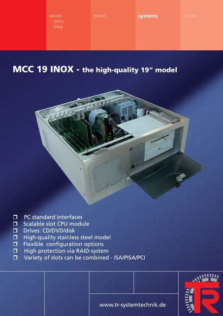 MCC 19 INOX - the high-quality 19â model - TR Electronic