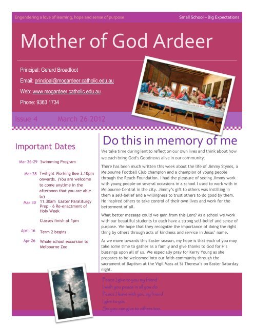 Engendering a Love of Learning, Hope and Sense - Mother of God ...