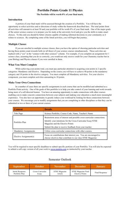 Grade 11 Physics Portfolio.pdf - Classconnect.ca