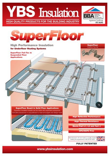 YBS 232 Superfloor Data Sheet:Layout 2 - YBS Insulation
