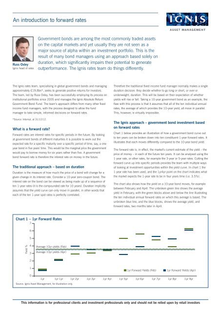 An introduction to forward rates - Ignis Asset Management