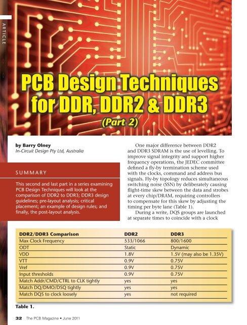 Pcb Design Techniques For Ddr Ddr2 And Ddr3 1n Circuit Design