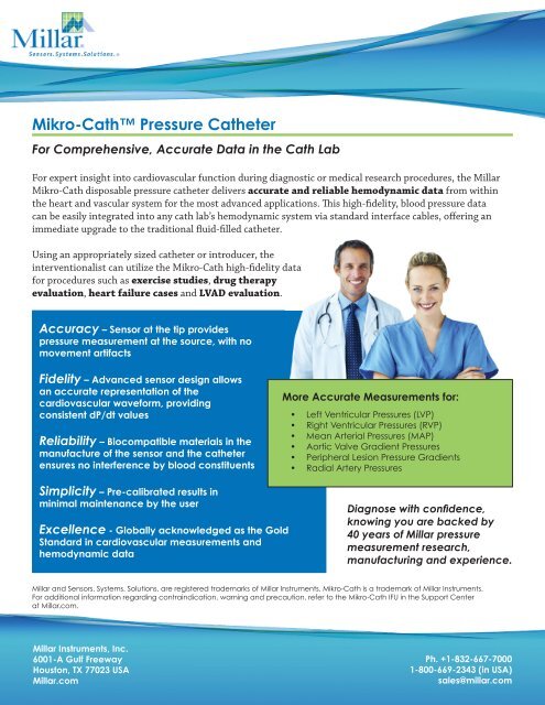 Mikro-Cath™ Pressure Catheter - Millar