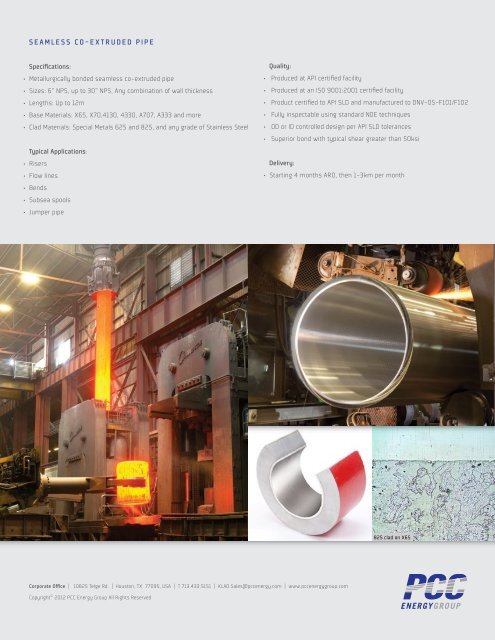 Seamless co-extruded pipe