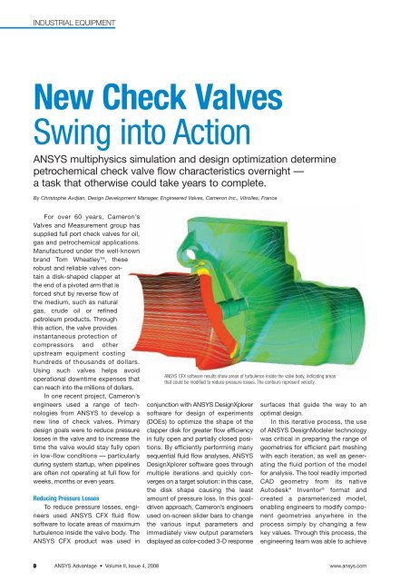 New Check Valves Swing into Action - Ansys