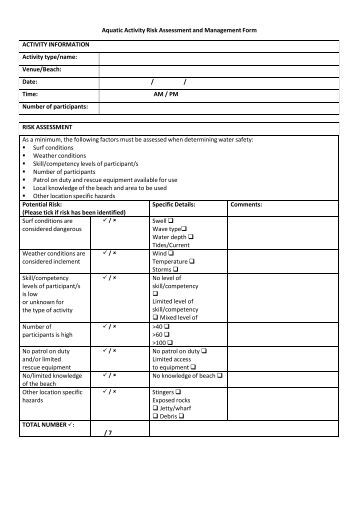 CQT/RA/002/V1 Activity-Based Risk Assessment Form