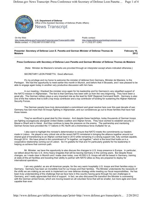 News Transcript - The Medium Extended Air Defense System