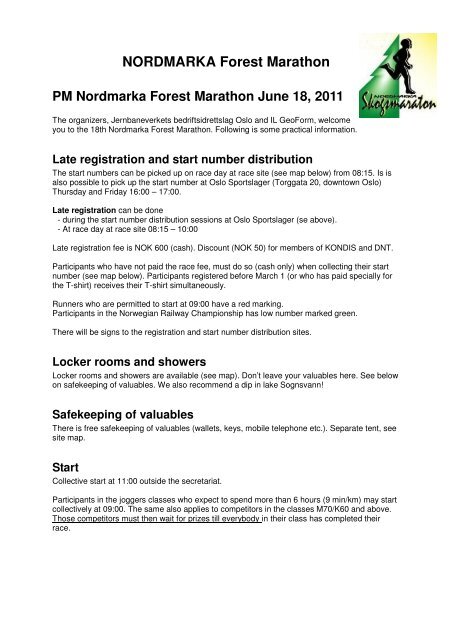 NORDMARKA Forest Marathon - Nordmarka Skogsmaraton