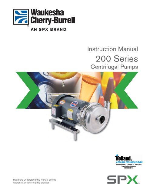 Waukesha 200 Series Sanitary Centrifugal Pump - Holland Applied ...