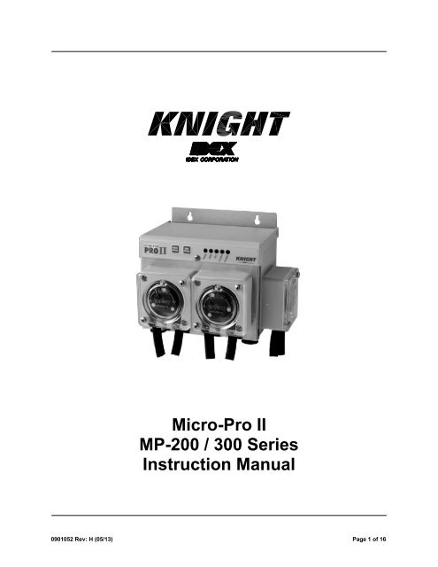 Micro-Pro II MP-200 / 300 Series Instruction Manual - knight llc