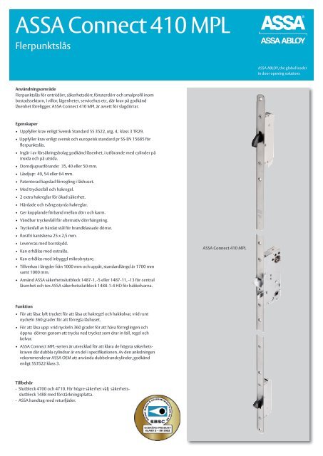 ASSA Connect 410 MPL - ASSA OEM