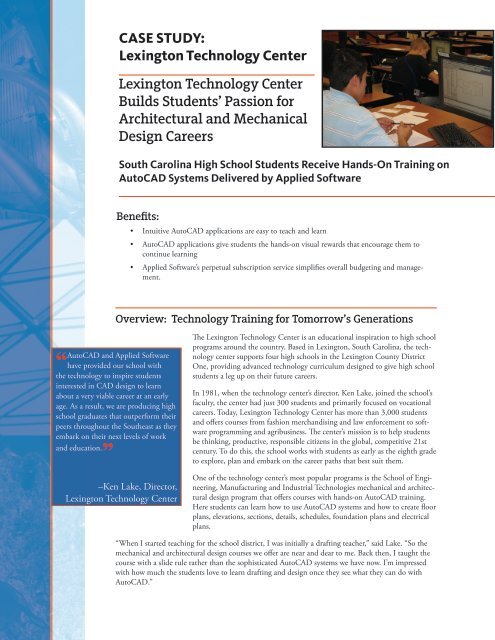 CASE STUDY: Lexington Technology Center ... - Applied Software