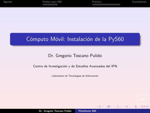 Cómputo Móvil: Instalación de la PyS60