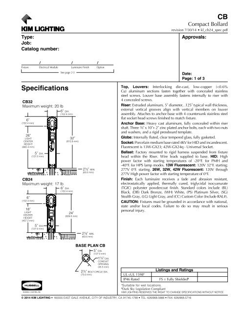 CB24/CB32 - Kim Lighting