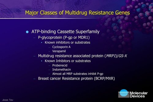 Major Classes of Multidrug Resistance Genes - Molecular Devices