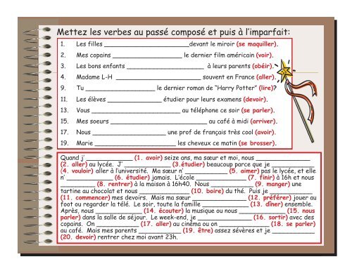 Passé composé vs imparfait