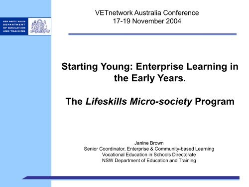 Starting Young - VETnetwork Australia