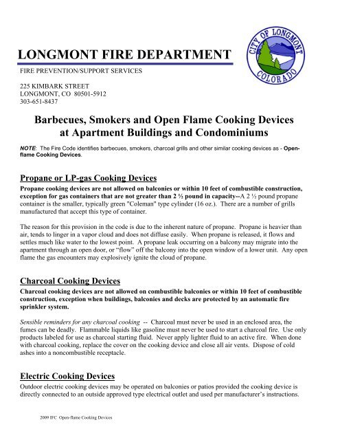 Barbecues, Smokers and Open Flame Cooking Devices
