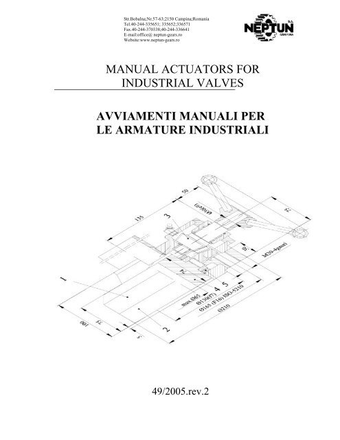 Scarica ilcatalogo dei riduttori manuali - Neptun Gears