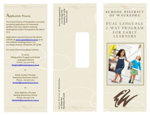 Dual Language Program Brochure - Waukesha School District