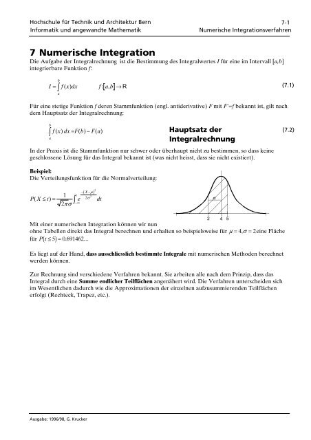 7 Numerische Integration