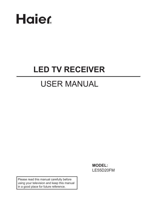 Free Haier Flat Panel Television User Manuals – RPZGIY