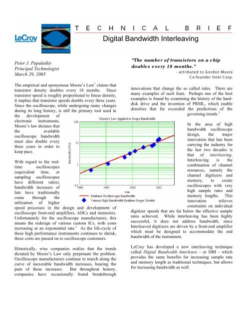 Digital Bandwidth Interleaving - Teledyne LeCroy