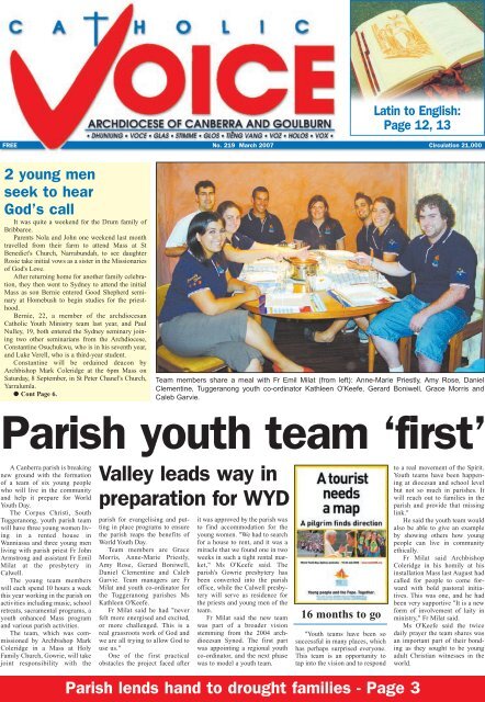 Catholic Voice March (Page 1) - The Archdiocese of Canberra ...