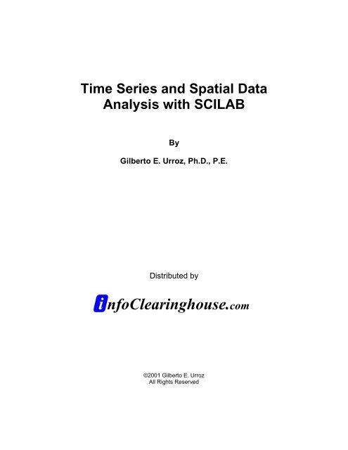 Time Series And Spatial Data Analysis With Scilab