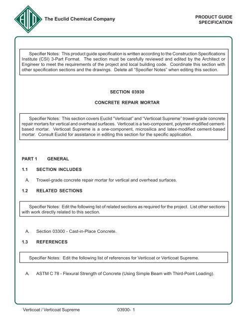 Verticoat-Verticoat Supreme - Euclid Chemical Co