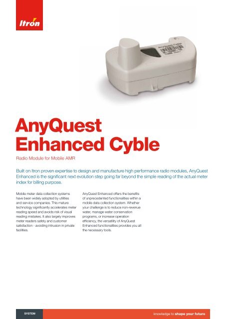 AnyQuest Enhanced Cyble - Itron