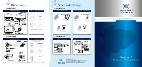 Schéma de câblage Dimensions - Bernard Controls