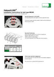 Installation instructions for belt types: M2520, M2527 ... - Habasit