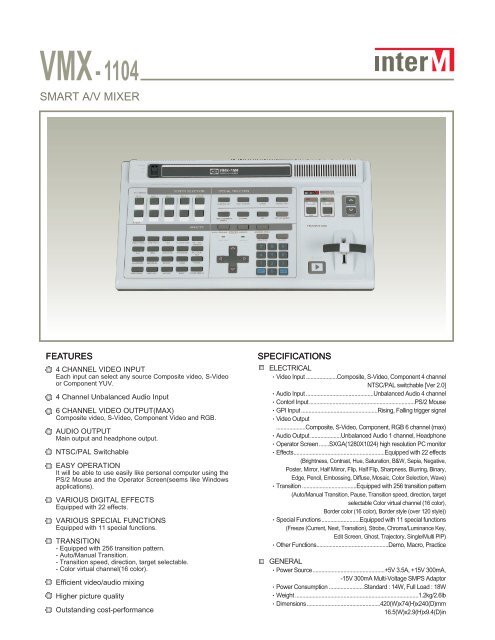 InterM VMX-1104_4 channel AV Mixer