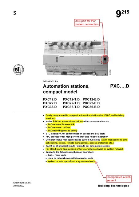 PXC....D Automation stations, compact model - Sydneyhvac.com ...