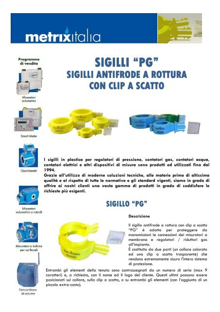Sigilli Plastica Antifrode - Watergas