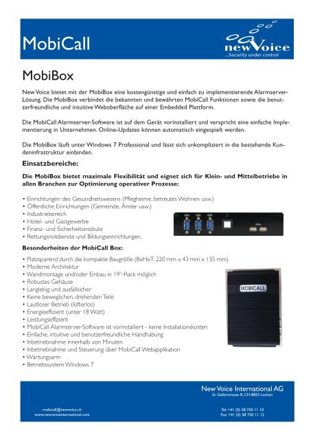 MobiCall - New Voice International AG