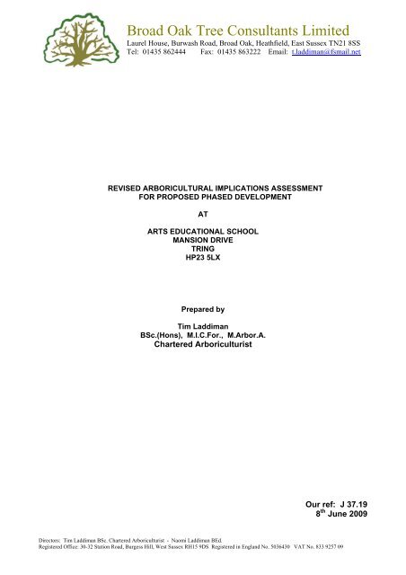 Broad Oak Tree Consultants - Dacorum Borough Council