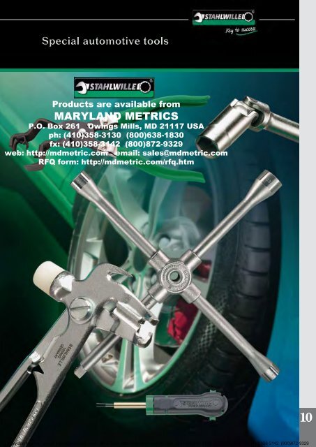 1 Special automotive tools MARYLAND METRICS