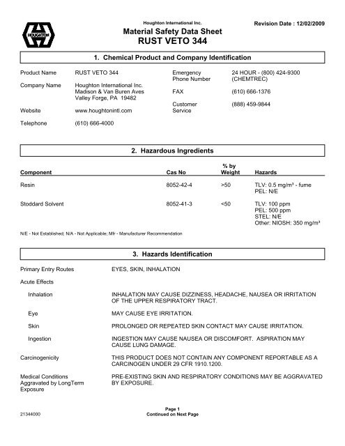 RUST VETO 344 - Quality Tools & Services, Inc.