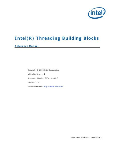 Intel(R) Threading Building Blocks