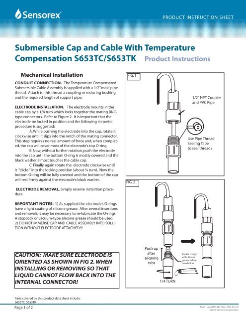 S653TC, S653TK - Sensorex