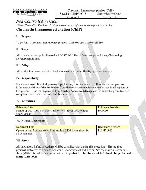Download this protocol here - Roadmap Epigenomics Project
