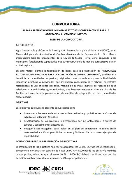 convocatoria