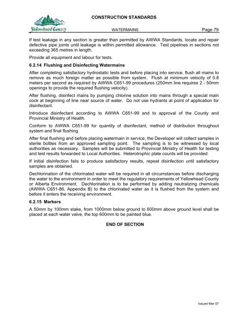 CONSTRUCTION STANDARDS WA