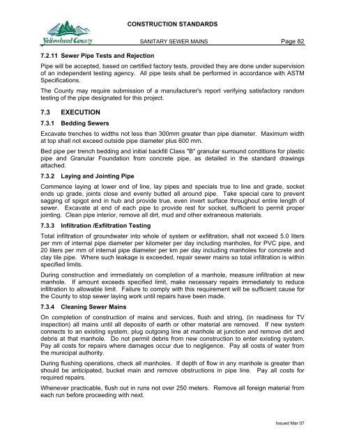 CONSTRUCTION STANDARDS 7.